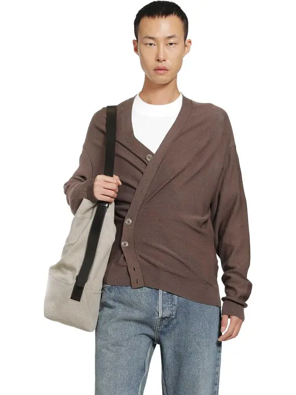 LEMAIRE Relaxed Twisted Cardigan - Brown