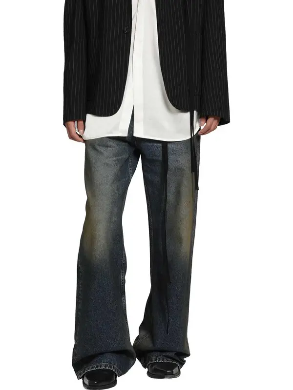 ANN DEMEULEMEESTER Modest Relaxed Flared Jeans - Blue
