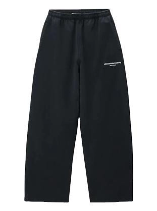 Alexander Wang Logo Print Mid-rise Relaxed Sweatpant - Black