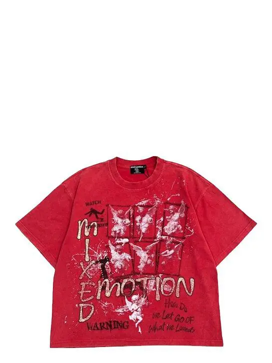 Mixed Emotion Crimson Tee Shirt - Red