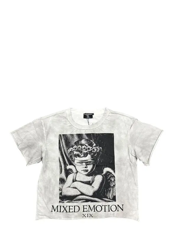 Mixed Emotion Oversize Xix Tee Shirt - White