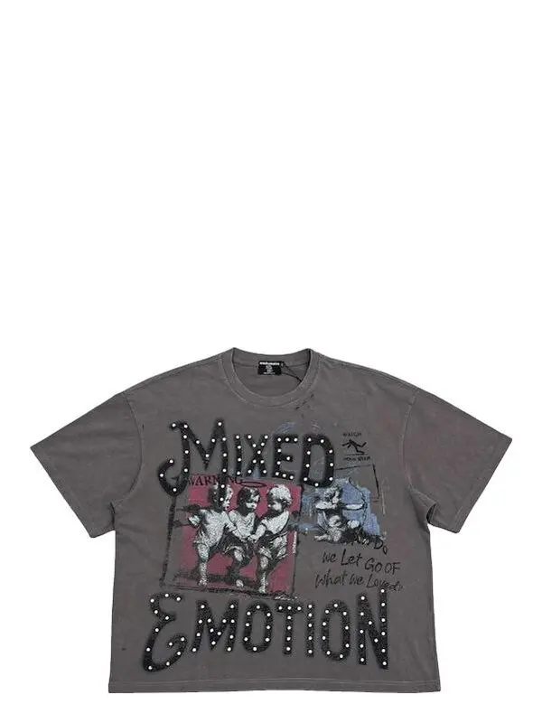 Mixed Emotion Friends Tee Shirt - Grey