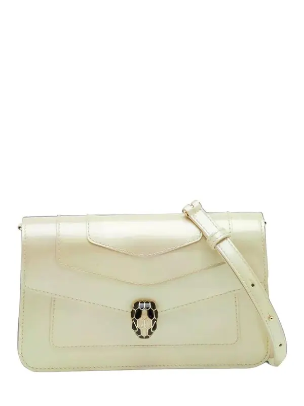 BVLGARI Serpenti Forever Patent Leather Shoulder Bag - Neutrals