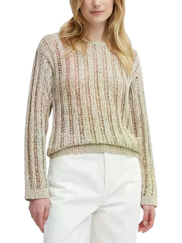 Sisley Open-knit Sweater - Neutrals