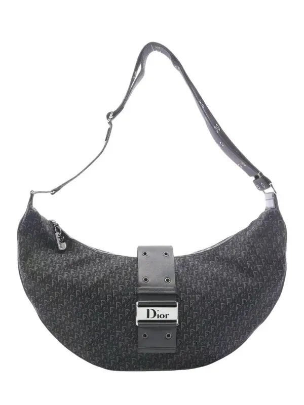 Dior 2000s Street Chic Trotter Shoulder Bag - Black