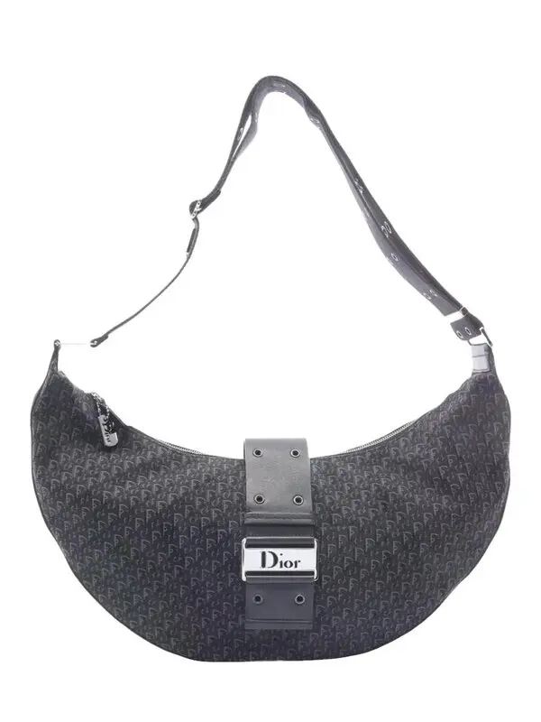 Dior 2000s Street Chic Trotter Shoulder Bag - Black