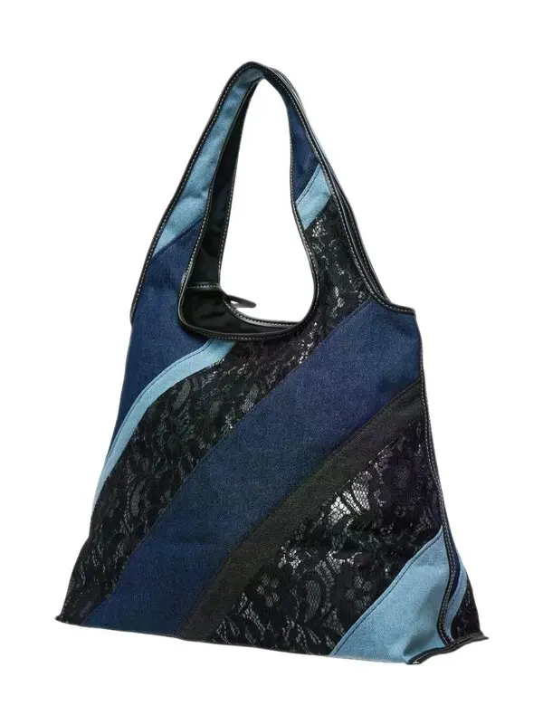 3.1 Phillip Lim Lace-panelled Patchwork Tote Bag - Blue