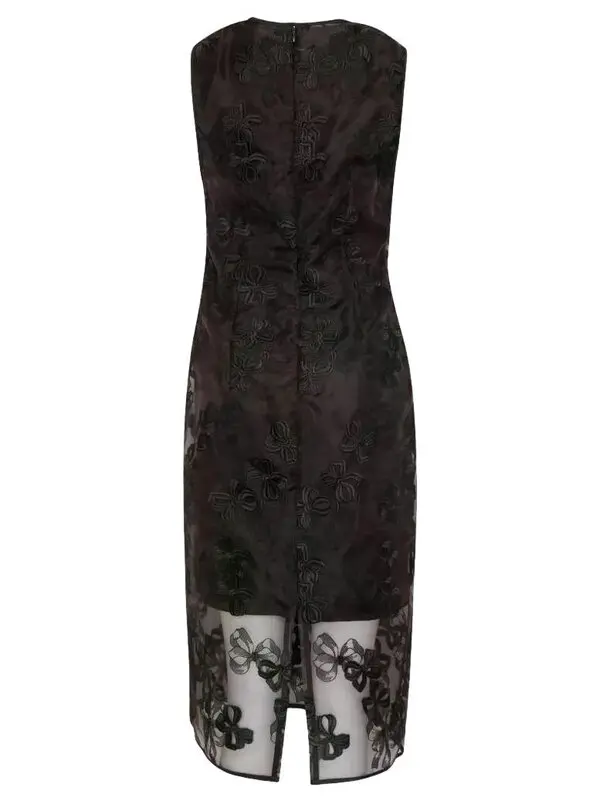 Cecilie Bahnsen Devin Organza Midi Dress - Brown