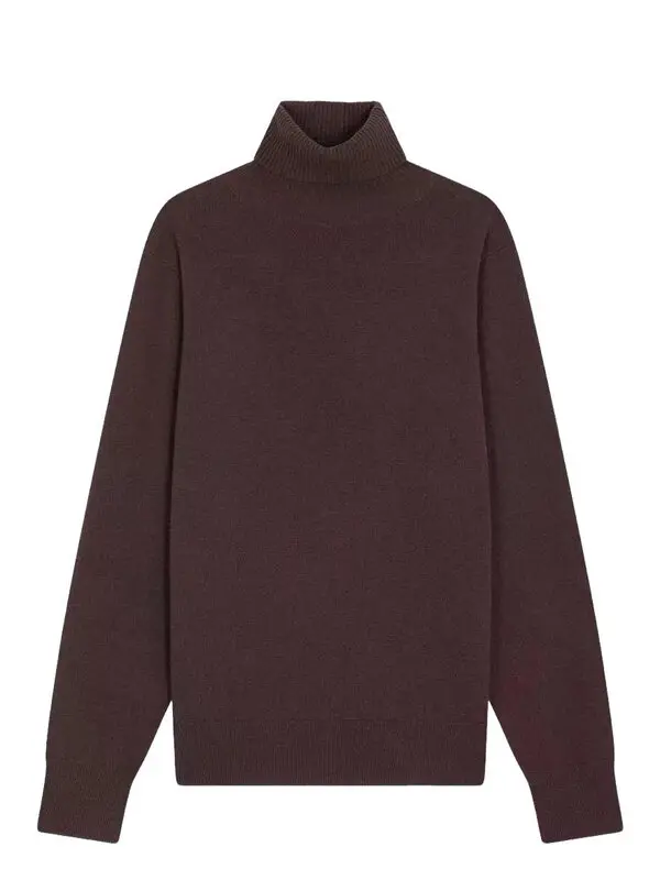 FURSAC Knitted Turtleneck Sweater - Brown