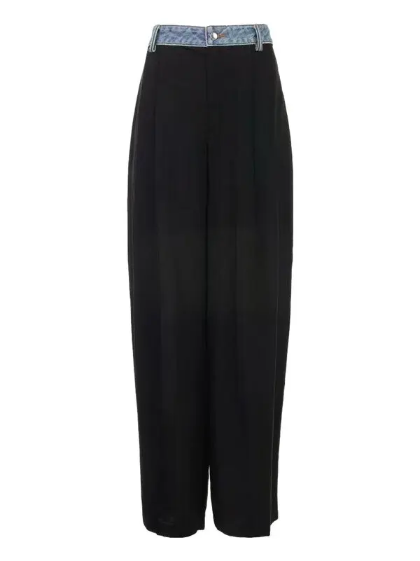 Alexander Wang Denim Waistband Mid-rise Pants - Black
