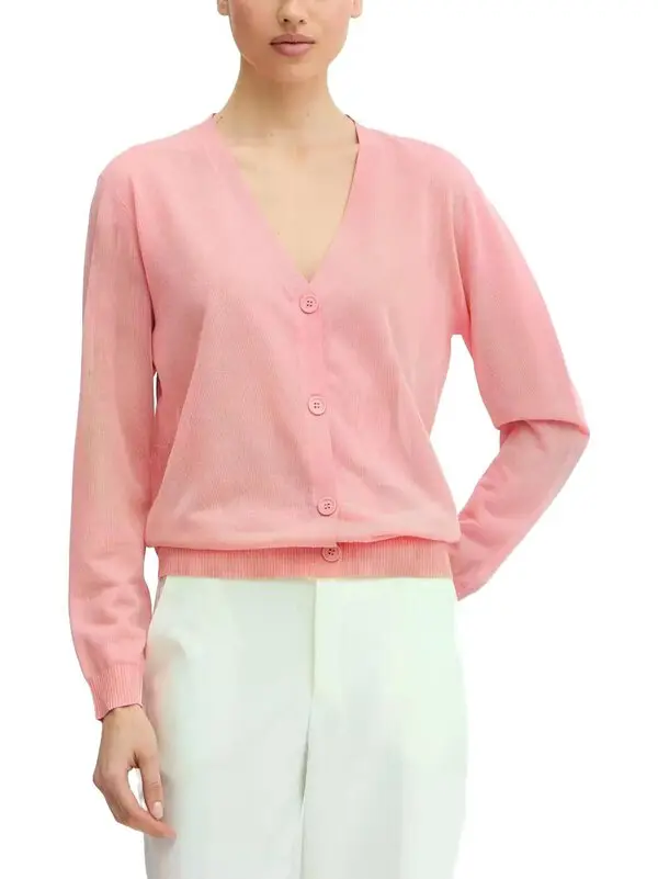 SILVIAN HEACH V-neck Buttoned Cardigan - Pink