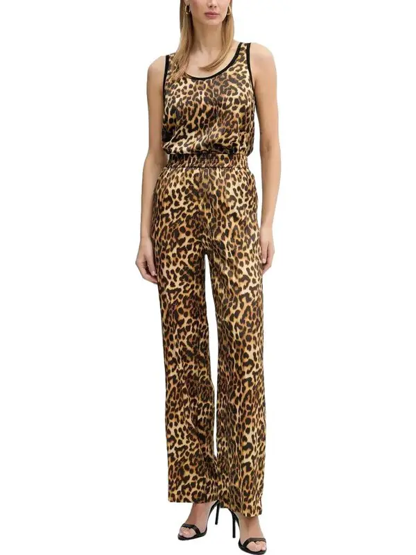 SILVIAN HEACH Animal Print Trimmed Top - Neutrals