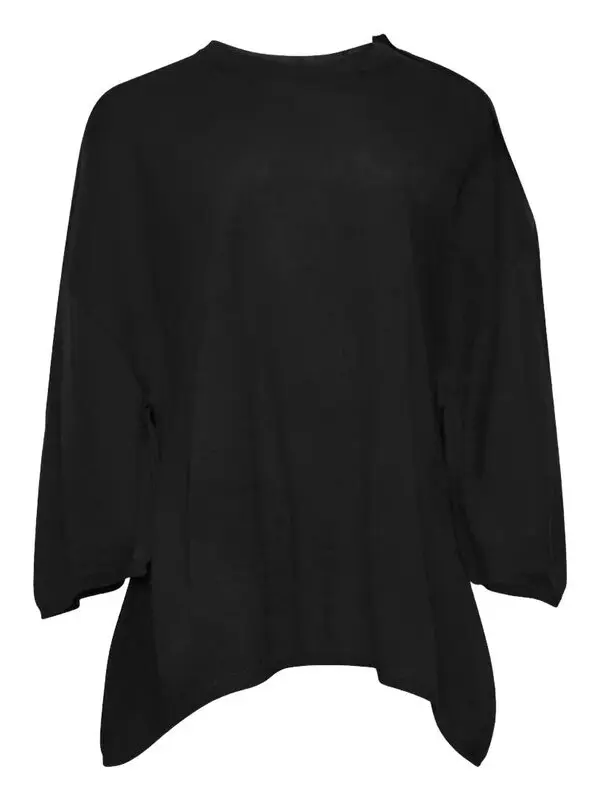 Comme Des Garçons Curved-hem Sweater - Black