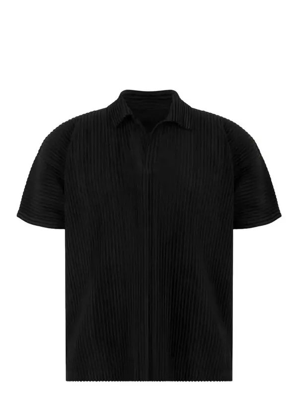 Issey Miyake Plissé-effect T-shirt - Black