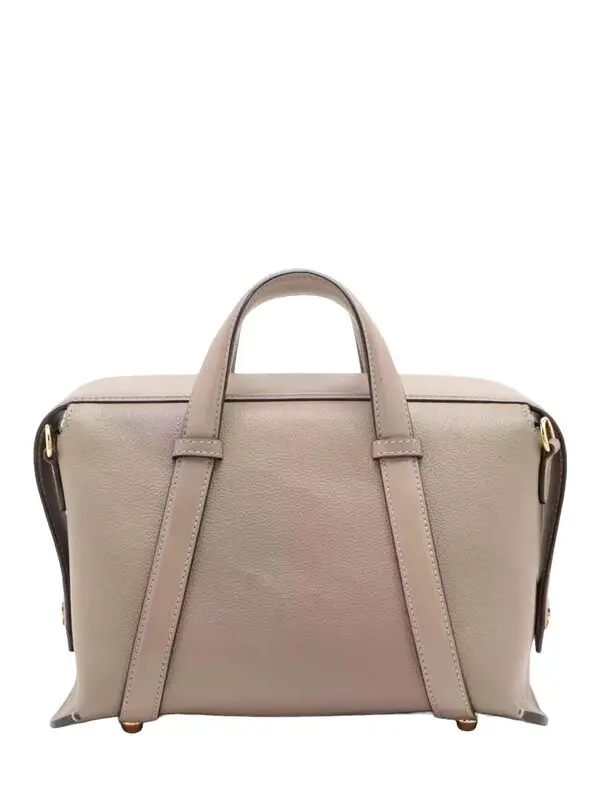 Fendi Leather 365 Boston Bag Satchel - Grey