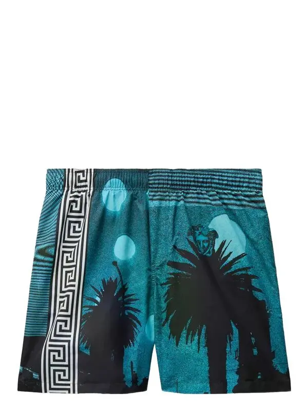Versace Printed Boardshorts - Blue