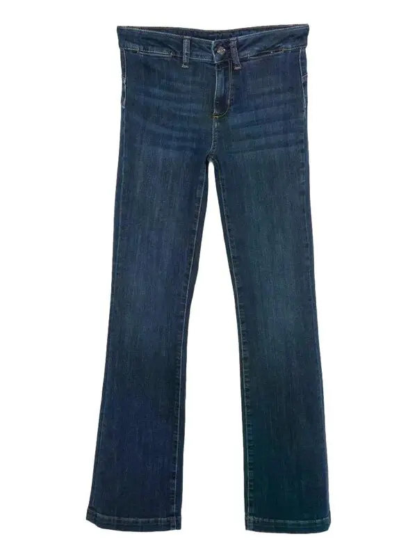 Liu Jo Whiskered Bootcut Jeans - Blue