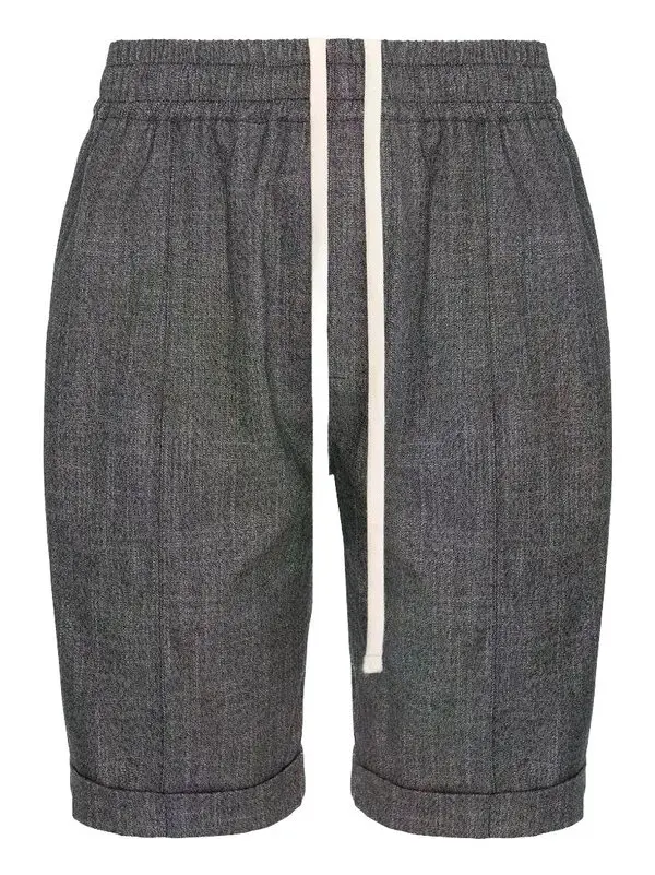 HAMZA Thomas Drawstring-waist Shorts - Grey
