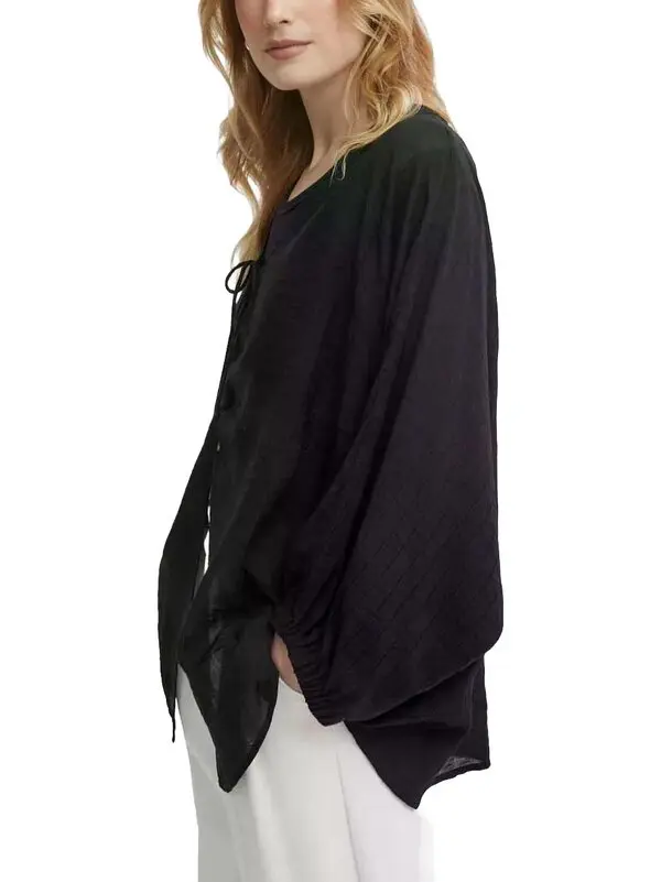 Sisley Tie-fastening Blouse - Black