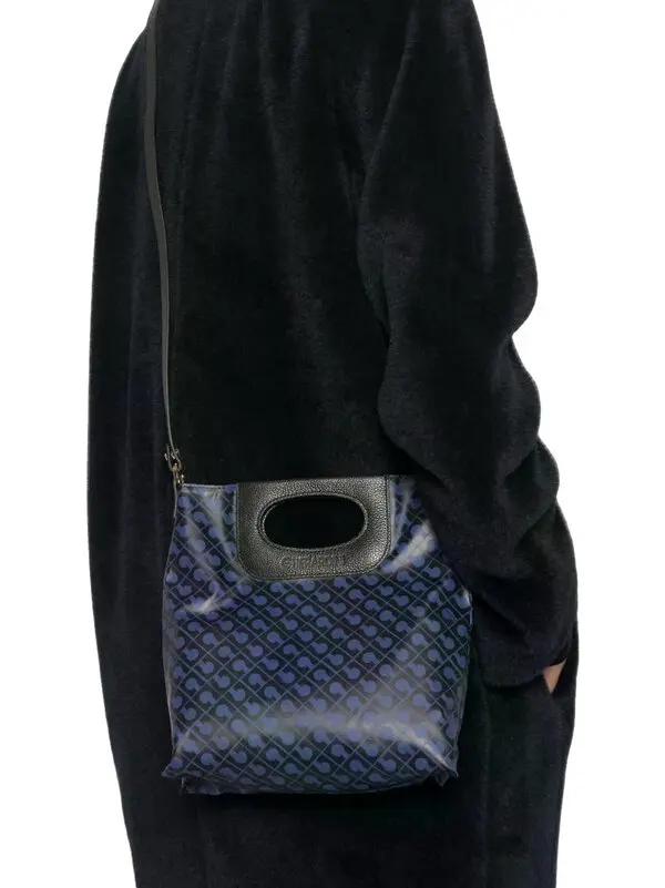 GHERARDINI Monogram-print Mini Tote Bag - Black