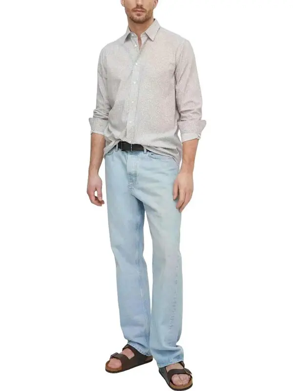 Sisley Patterned Buttoned Shirt - Neutrals