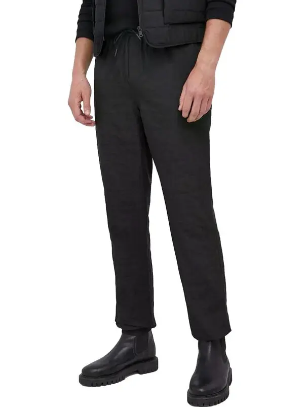 Sisley Quilted Cropped Trousers - Black