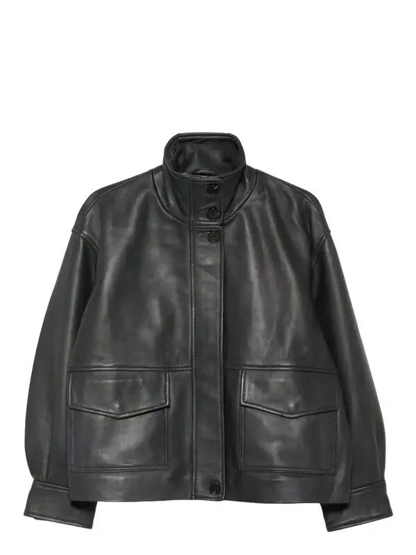 SESSUN Alvann Leather Jacket - Grey