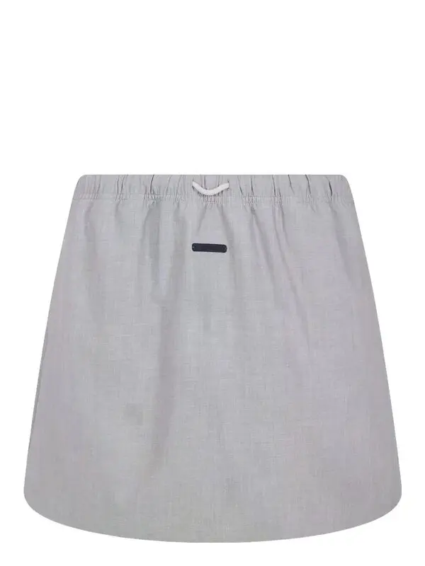 Fear Of God Logo-patch Mini Skirt - Grey