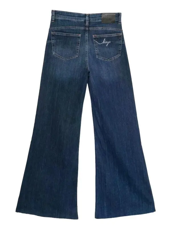 Liu Jo Faded Flared-leg Jeans - Blue