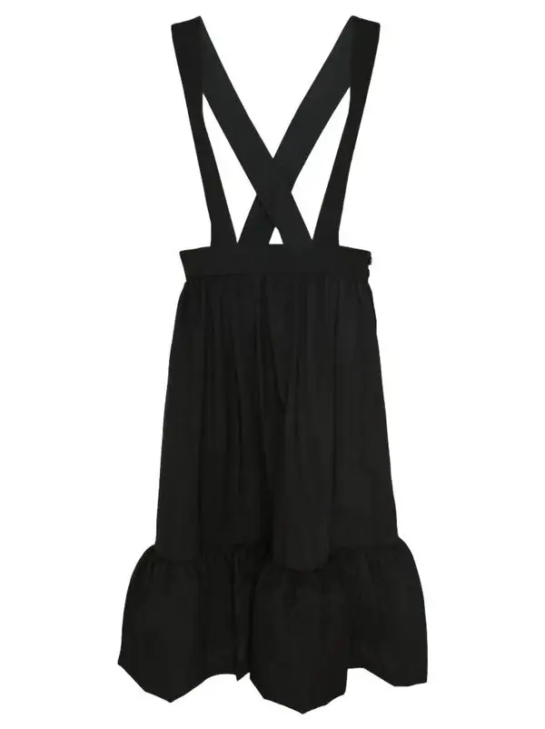 Comme Des Garçons Cross-back Ruffled Dress - Black