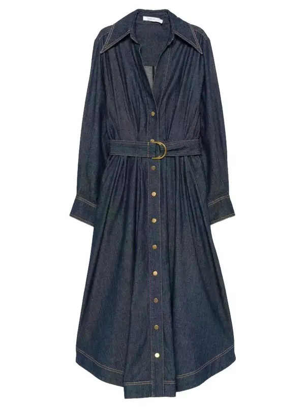 Zimmermann Denim Shirt Midi Dress - Blue