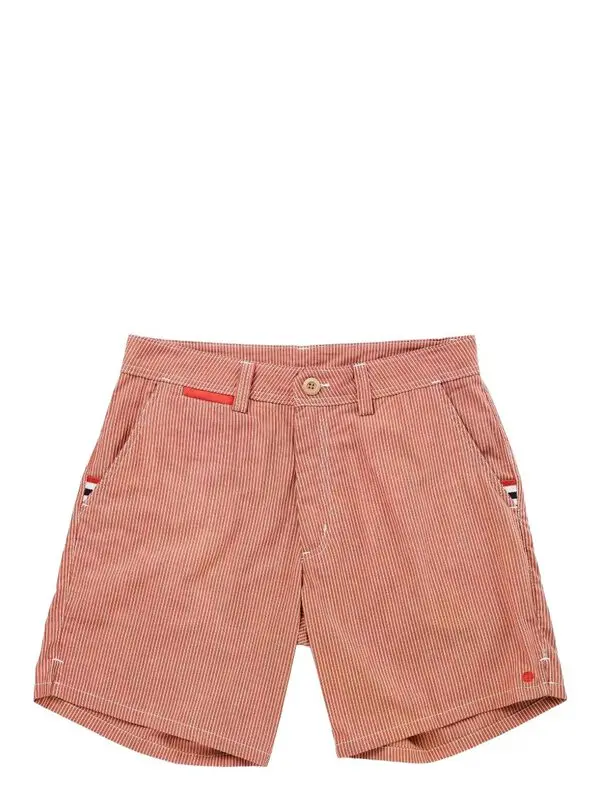 AMUNDSEN Vertical-stripe Shorts - Red