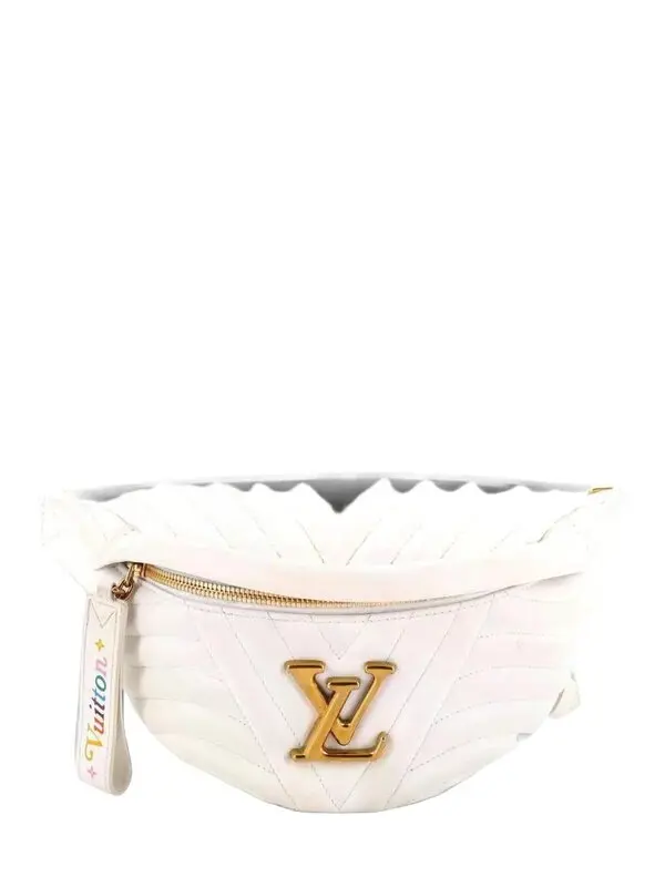 LOUIS VUITTON Quilted Leather Belt Bag - White