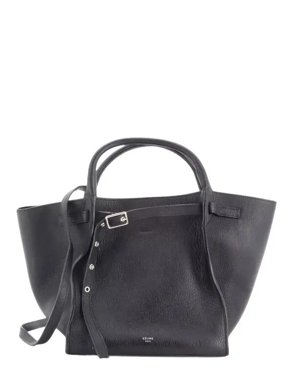 Celine Big Bag Grained Calfskin Medium Satchel - Black