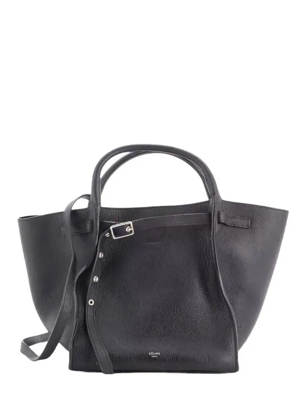 Celine Big Bag Grained Calfskin Medium Satchel - Black