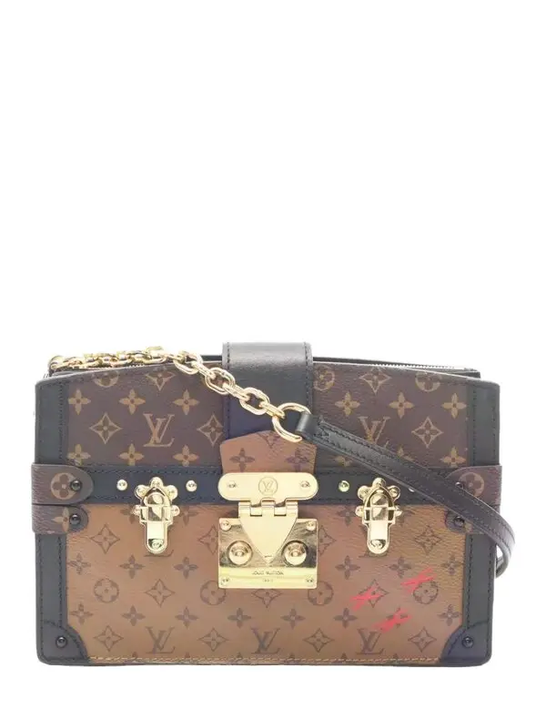 LOUIS VUITTON Monogram Reverse Canvas Trunk Clutch Bag - Brown