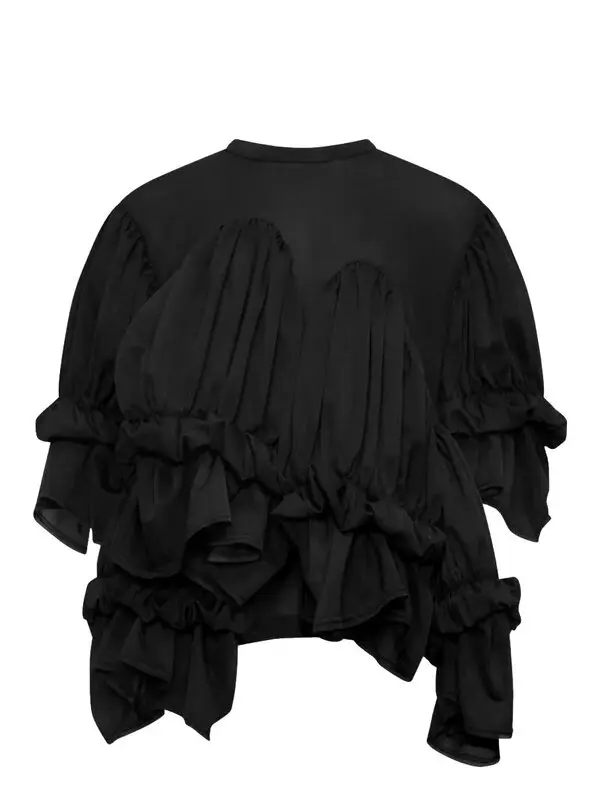 Comme Des Garçons Ruffled Layered Blouse - Black