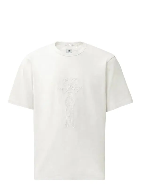 C.P. COMPANY 30/2 Mercerized-jersey Twisted Short-sleeve British Sailor T-shirt - White