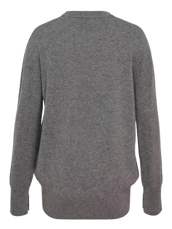 LEE MATHEWS Cashmere Crew-neck Long-sleeve Sweater - Grey