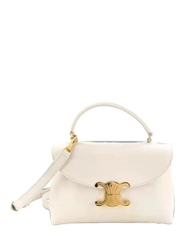 Celine Nino Top Handle Bag Leather Teen Satchel - Neutrals