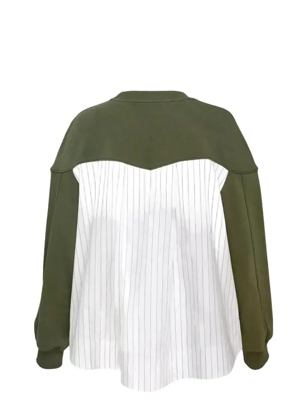 3.1 Phillip Lim Striped-panel Crewneck Sweatshirt - Green