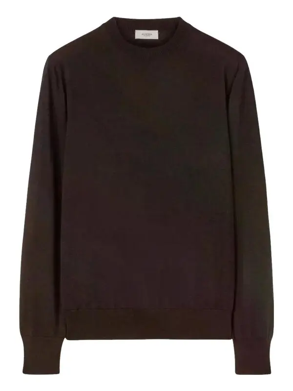 Agnona Ribbed-trim Crew-neck Sweater - Brown