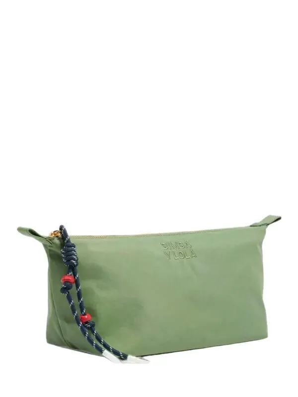 Bimba Y Lola Nylon Trapecio Make-up Case - Green