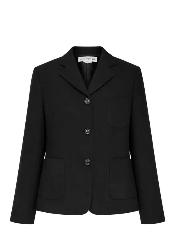 Comme Des Garçons Patch-pocket Button-down Blazer - Black