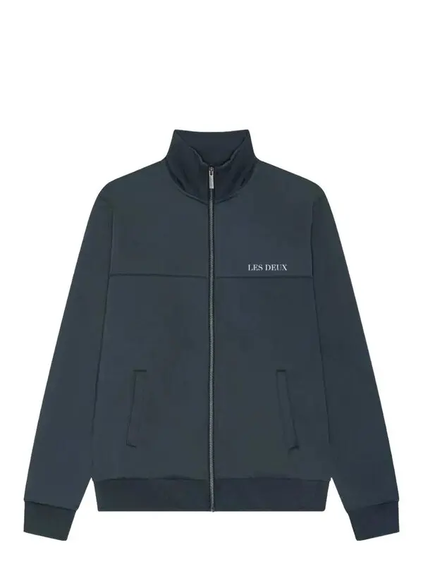 LES DEUX Track Logo-print Zip-up Jacket - Blue