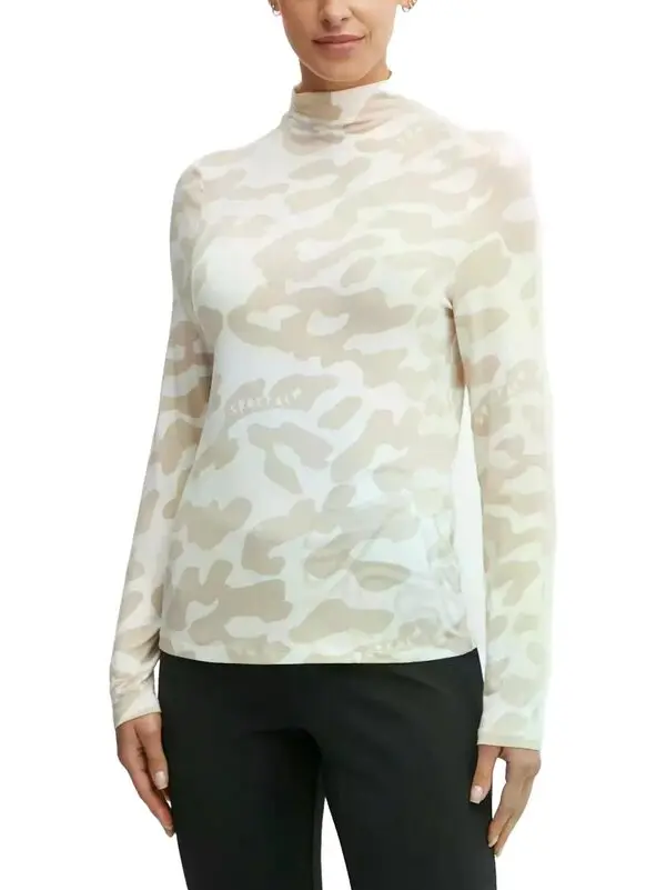 SPORTALM Abstract-print High-neck Top - White
