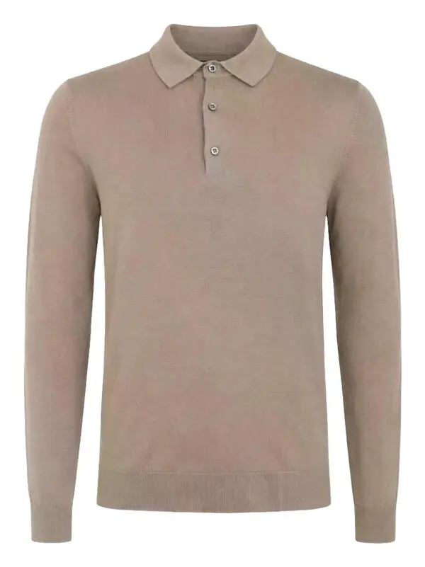 FRANZESE COLLECTION Stefano De Martino Long-sleeve Polo Shirt - Neutrals
