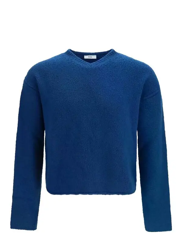RIER Wool V-neck Sweater - Blue