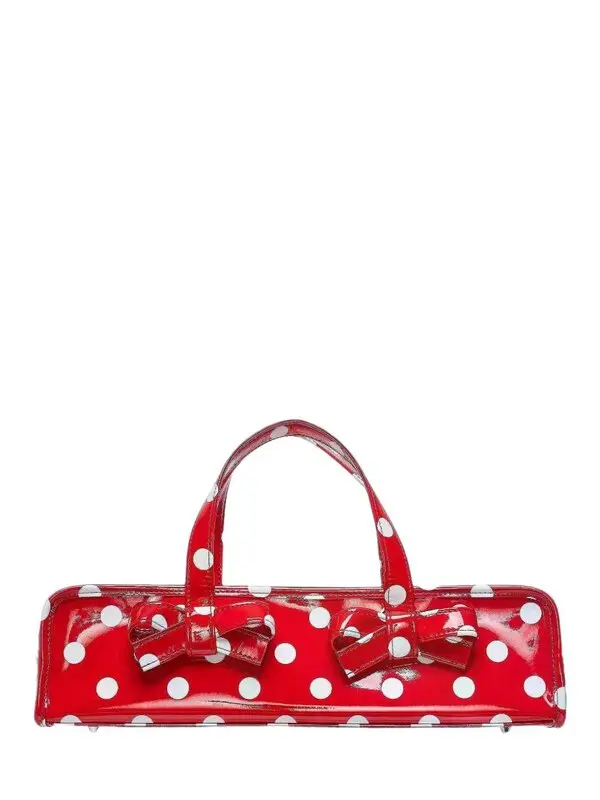 Comme Des Garçons Polka-dot Bow-detail Tote Bag - Red
