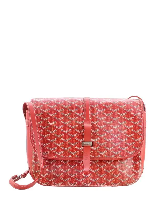 Goyard Belvedere Ii Messenger Bag Coated Canvas Mm Crossbody Bag - Red